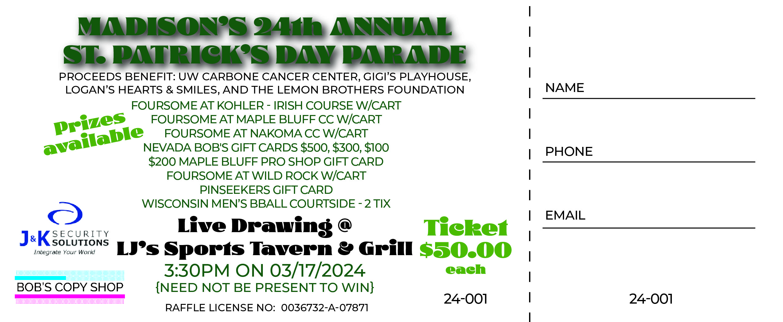 St. Patrick's Day Parade | Raffle